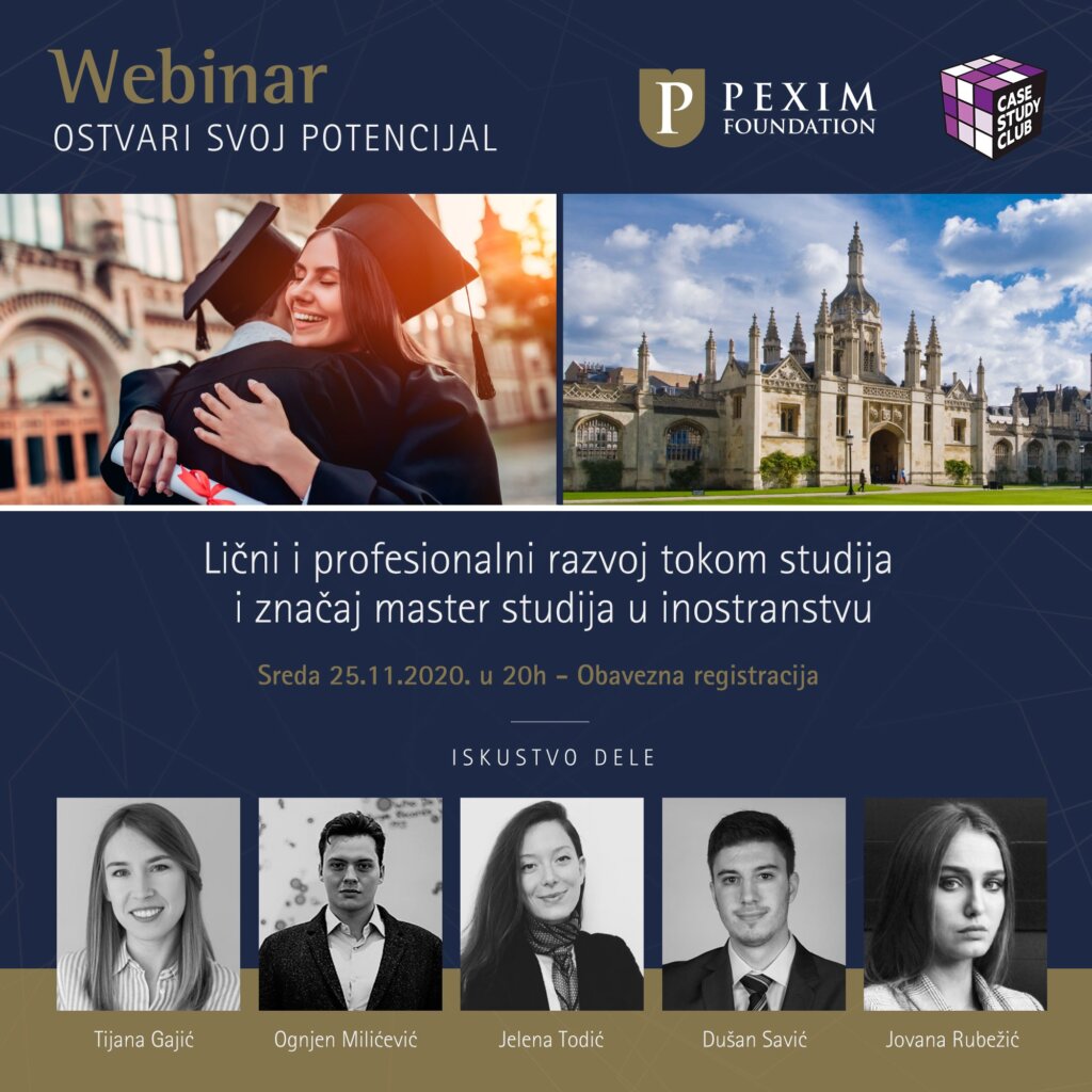 Ostvari svoj potencijal: Webinar o značaju master studija u inostranstvu
